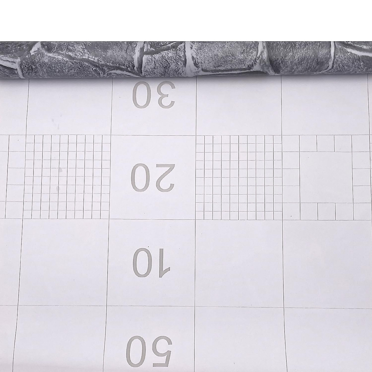 Yifely Grey Rock Stone Decorative Shelving Paper Vinyl Shelf Liner Living Room Wall Sticker Easy to Use 17.7inch by 9.8 Feet