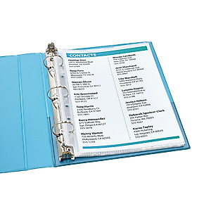 Avery Heavyweight Diamond Clear Sheet Protectors for Mini Binders, 8.5" x 5.5", Acid-Free, 25ct (77004)