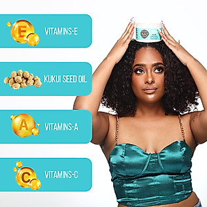 Curldaze Ultra Moisture Creme with Kukui Oil, Vitamins A, C, and E. Moisturizing and Styling Curl Creme for Curly Hair, Great for Twist-Outs, Braid Outs, Wash & Gos, Shines, Intensely Moisturizes