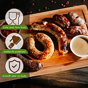 InnoStrive Cutting Board 100% Organic Bamboo Cutting Board For Kitchen Durable Chopping Board For Meats Bread Fruits With Deep Juice Croove…