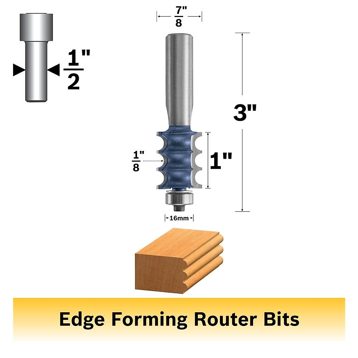 BOSCH 84611M 1/8 In. x 1 In. Carbide Tipped Multi Bead/Reed Bit