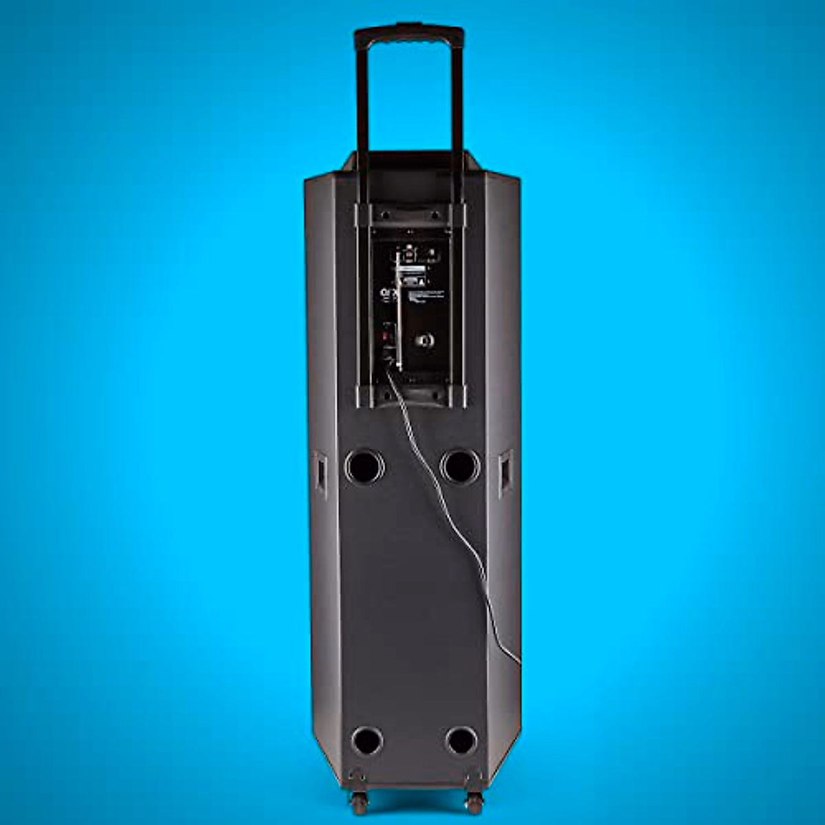 QFX E-1500 Professional Large Bluetooth Speakers | Portable PA Speaker System | Dual 15” Woofers, 1.5” Tweeter, and Party Lights