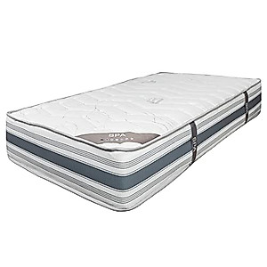 Ottomanson Firm Euro Top 12 in. Hybrid Twin Mattress - Innerspring and Foam for Pressure Relief and Cool Sleep