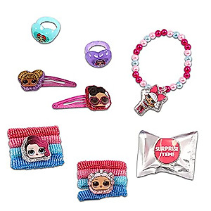 L O L LOL Dolls Accessory Set for Girls 16 Pc Bundle with LOL Dress Up Accessories for Kids and Toddlers, 300 Stickers, and Door Hanger (LOL Dolls Party Favors) Lol Dolls gift set