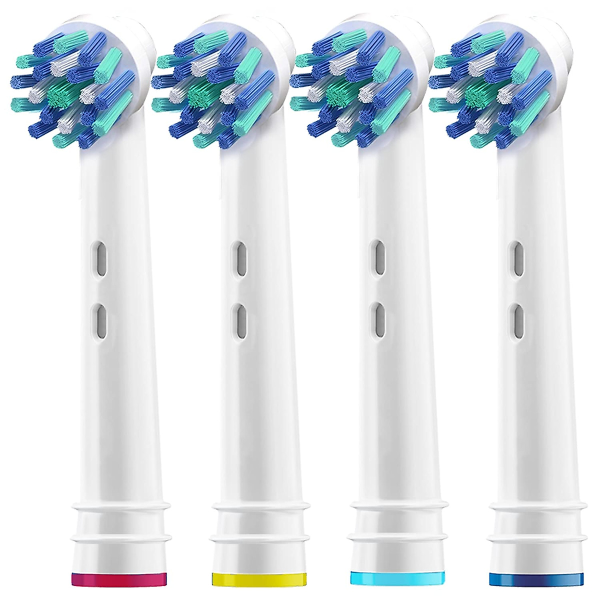 Pearl Enterprises Generic Electric Toothbrush Replacement Brush Heads. 8 Pack Variety Heads - 4 Cross, 4 Classic Clean. Easy Cleaning for Kids & Adults. Compatible with Oral B Electric Toothbrushes