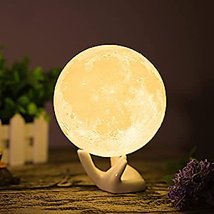Balkwan Moon Lamp for Kids - 3D Magical Globe Ball for Space Decor - Classical Moon Night Light - Dimmable and Touch Control Design,Birthday Gifts for Women,Kids,Child and Baby Home Decor
