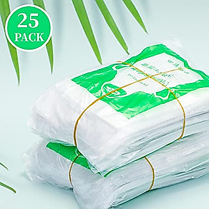 SATINIOR 25 Pieces Disposable Aprons Plastic Aprons for Kids Waterproof Oil Proof Small Clear Polythene Children Cooking Apron for Painting Cooking Eating Teaching DIY Craft Picnic