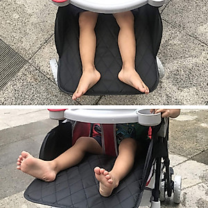 ACJLHY Baby Stroller Footrest,Adjustable Leg Rest Extension Foot Rest, Universal 3 in 1 Annex Mat Footmuff Cover Bunting Bag Waterproof Windproof Cold-Proof Detachable 13.78x11.81 Inch (Pack of 1)