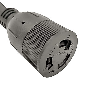Parkworld 61933 NEMA 10-50P to L6-20R AC Adapter Cord 20A 250V 5000W (1FT)