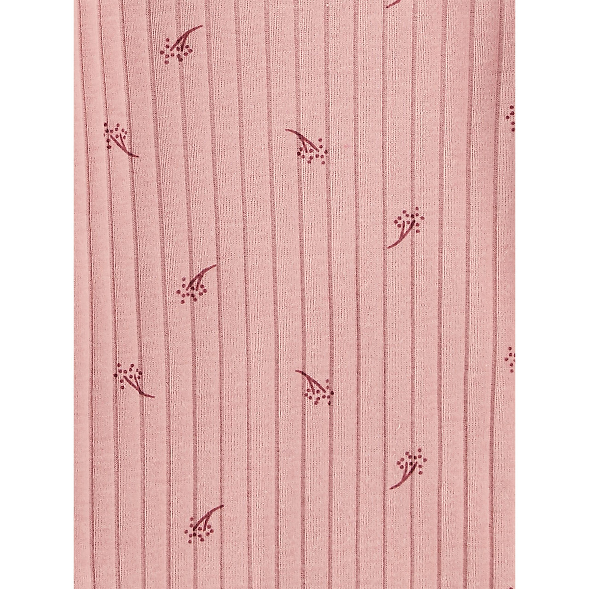 Simple Joys By Carter's Unisex Baby 4-pack Long-sleeve Pointelle Bodysuits Bodystocking, Dusty Pink/Grey/Light Burgundy/White Floral, 3-6 Months US