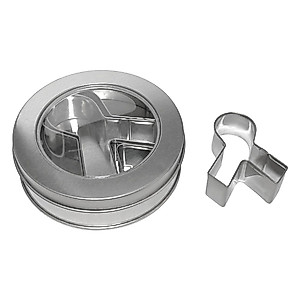 Cookie Cutters with Slip Cover Storage Tin, Support Ribbon Cutters in 3 Different Sizes - Perfect for Baking Enthusiasts.