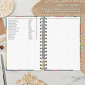 PLANBERRY Recipe Book – Blank Hardcover Cookbook to Write In Your Own Recipes – Empty Cook Book Journal to Fill In – Blank Family Recipe Notebook – 60 Recipes, 6.3”x8.4” (Fresh Multifruit)