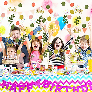 Baby Shower Confetti, 350 Pcs Baby Shower Decorations Confetti Champaign Gold Ivory Sage Green Eucalyptus Hexagon Confetti Table Scatter Confetti for Ice Cream Theme Party Birthday Party Wedding