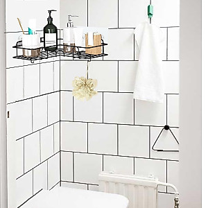 12 PCS Adhesive Shower Hooks for Replacement, Transparent Suction Cup Hooks for Shower No Drilling Shower Caddy Adhesive Replacement for Bathroom and Kitchen