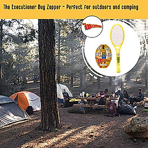 The Executioner Fly Killer Mosquito Swatter Racket Wasp Bug Zapper Indoor Outdoor (Yellow)