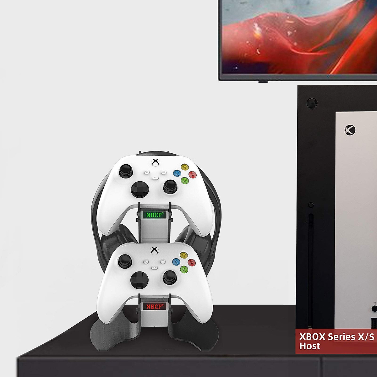 Dual Charging Station Dock for Xbox Series X|S, Fast-Speed Wireless Controller Charging Dock/Headset Controller Stand- Included 2x850 mAh Rechargeable Battery Packs (White)