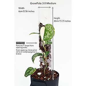 THICCLY Medium 3.0 GrowPole (5 Piece Set) Front Opening Plastic Moss Poles for Monstera