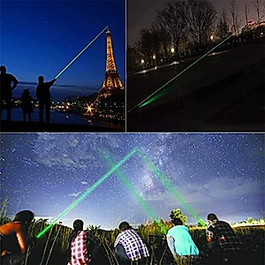 FOBSERD Long Range Tactical Green with Red Beam Laser Pointer, Adjustable Focus Light Pointer for Night Astronomy Outdoor Camping and Hiking