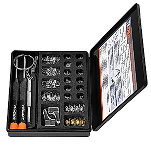 TEKPREM Magnetic Eyeglass Repair Tool Kit, Eye Glasses Repairing Screwdriver Set with Eyeglass Screws,Silicone Nose Pads,Tweezer,Small Screwdriver for Eyeglasses,Sunglasses and Nose Pads Replacement