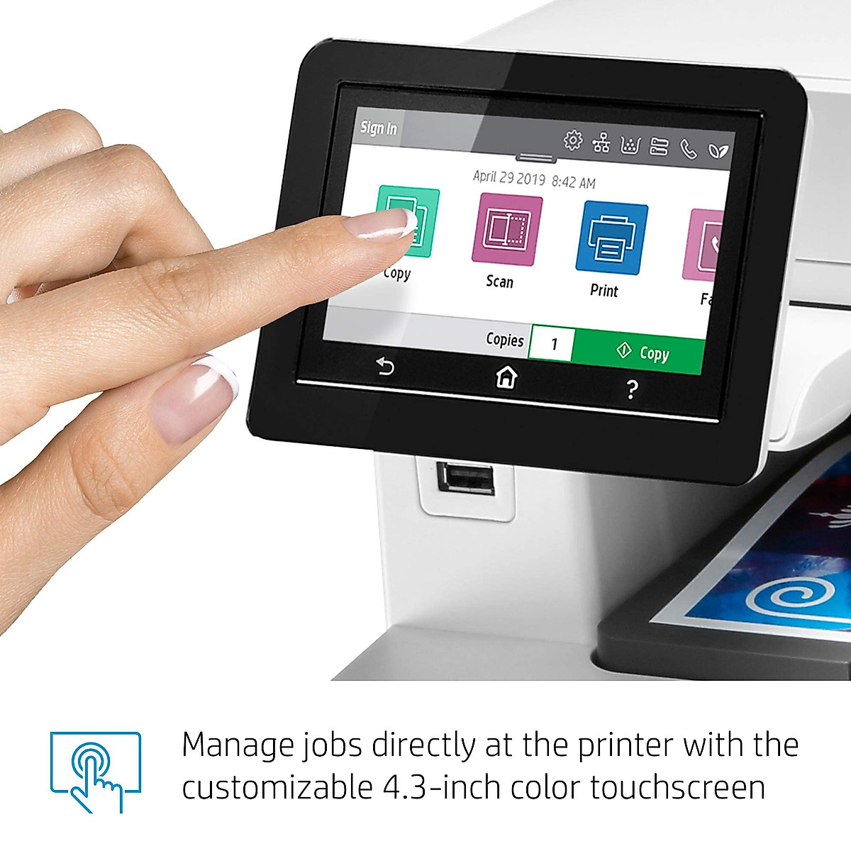 HP Color Laserjet Pro M479fdn All-in-One Laser Printer, Print Scan Copy Fax, Automatic 2-Sided Printing, 600x1200 dpi, 250-sheet, 28 ppm, 512MB, Works with Alexa, Bundle with JAWFOAL Printer Cable