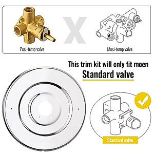 Chateau Collection Escutcheon Replacement for Moen 16090, for One-Handle Tub and Shower Faucets, Chrome