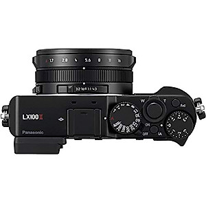 Panasonic LUMIX LX100 II 17MP Digital Zoom Camera Bundle with Panasonic DMW-ZSTRV Battery and Charger Pack, Camera Bag and 32GB SD Card (4 Items)