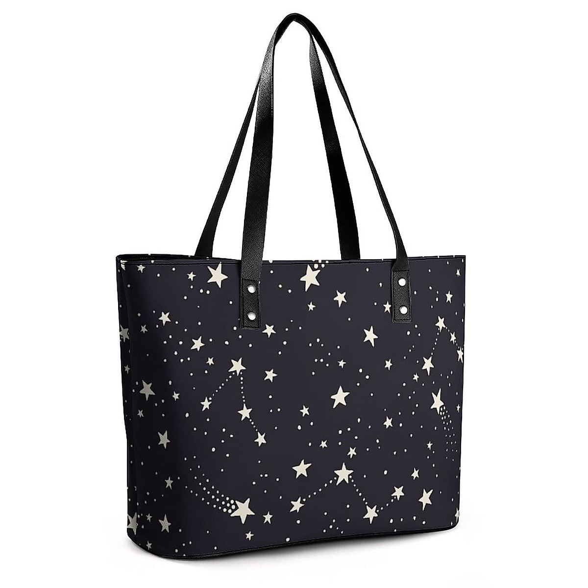 Womens Handbag Constellations Leather Tote Bag Top Handle Satchel Bags For Lady