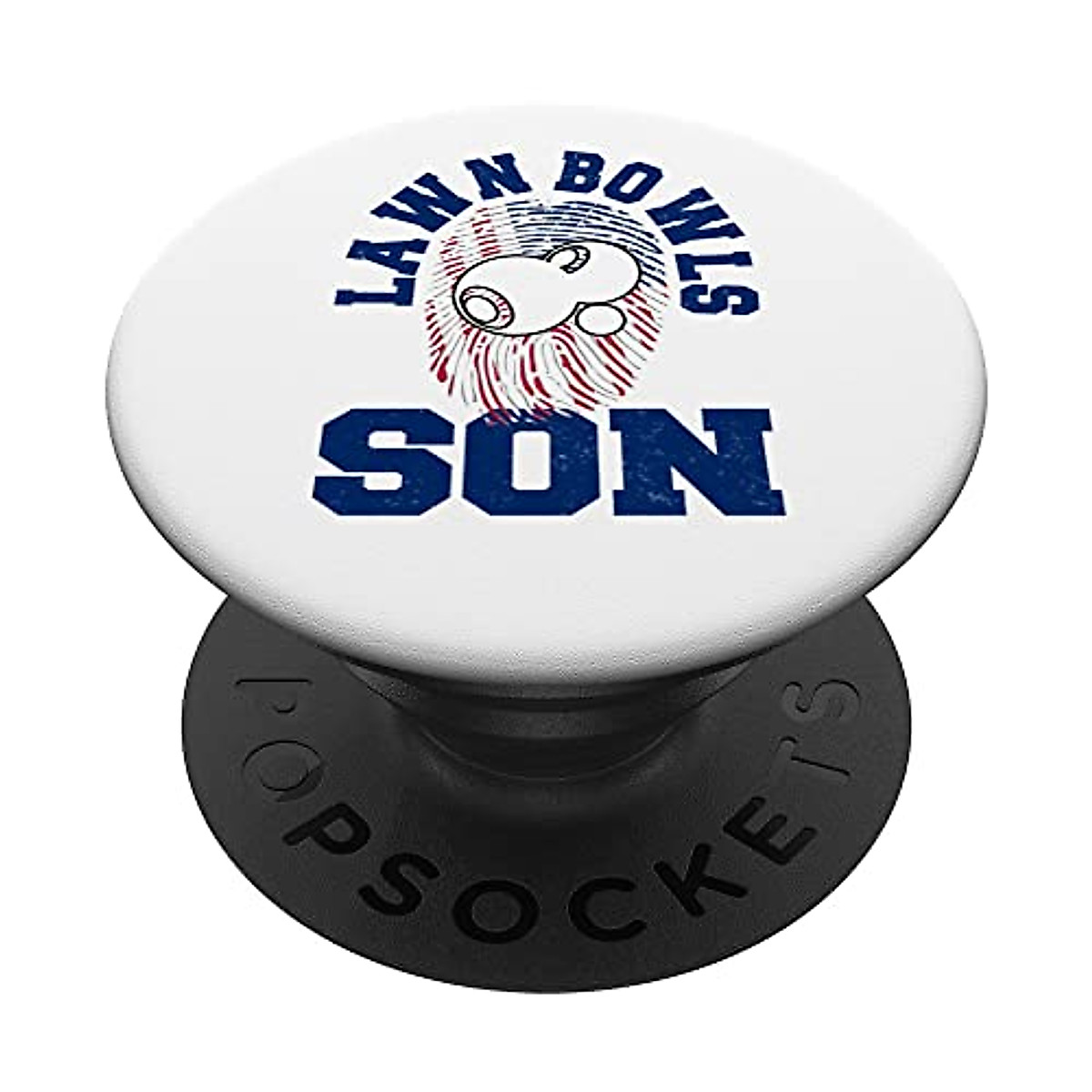 American Flag Fingerprint Patriotic Sports Lawn Bowls Son PopSockets Swappable PopGrip