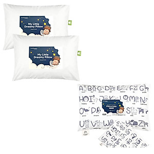 KeaBabies Toddler Pillow for Sleeping and Toddler Pillowcase for 13X18 Pillow - 2-Pack Soft Organic Cotton Toddler Pillows - Organic Toddler Pillow Case for Boy, Kids - 13X18 Small Pillow for Kids