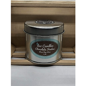 Chocolate Fondue 8 oz Tin Jar Pure Soy Wax Candle Hand Poured in the USA