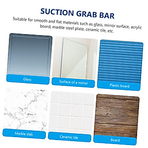 Mobestech 1pc Suction Grab Bar Bath Grab Bar Kitchen Cabinet Handles Hand Rest Assist Bath Handles Suction Bathtub Grab Bars Balance Assist Senior Assist Refrigerator Door Armrest Knob Elder