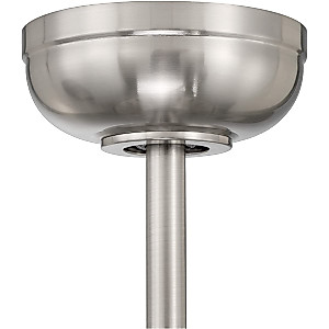 Craftmade JOU64BNK3 Journey Modern 64" Indoor/Outdoor Damp Location Large Ceiling Fan with LED Lights & Remote/WiFi, 3 Black Walnut ABS Blades, DC Motor, Brushed Polished Nickel