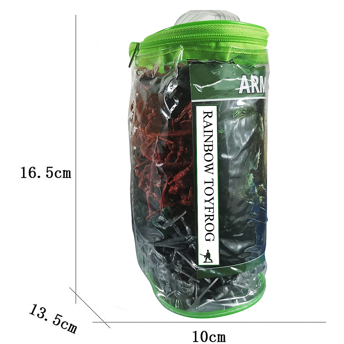 RAINBOW TOYFROG Army Men Action Figure Set - 300 pcs Toy Soldiers Military Playset - Classic Army Men Action Figures for Kids - Durable Army Toys for Imaginative Play ww2 Action Figures