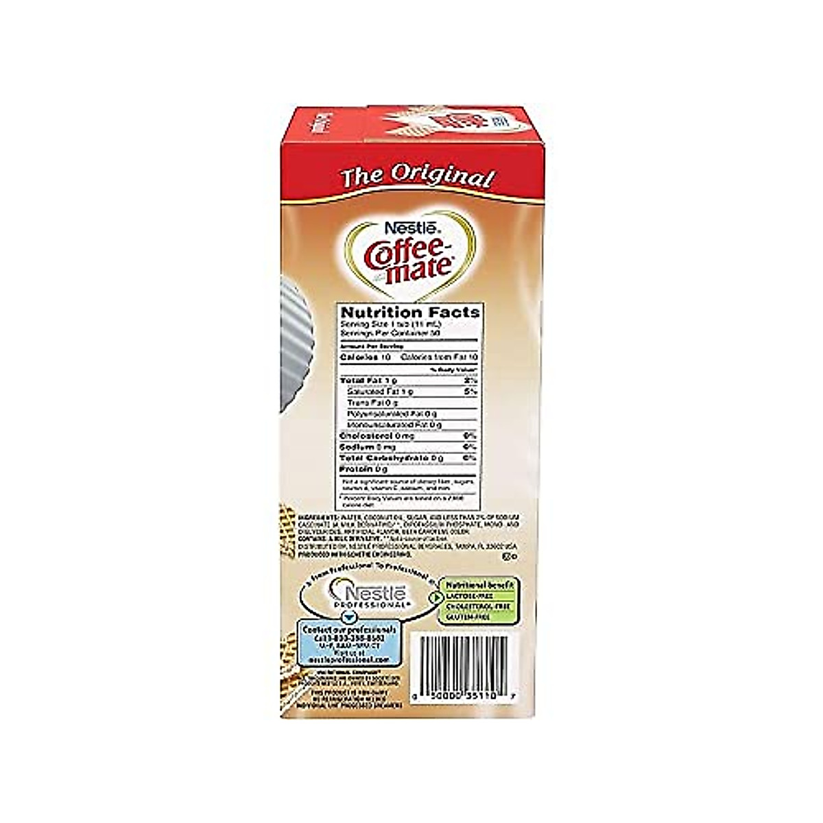 Nestle 35110 Coffee-Mate Original Flavor Creamer, Single Serve Portions, 50/Box