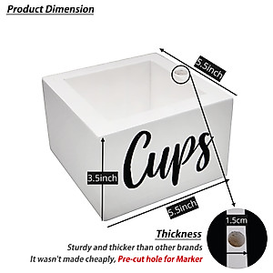 Rustic Sisters Kitchen Countertop Paper Plate Utensil Holder Caddy - Organizer for Plates, Cups, Cutlery and Napkins - Perfect for Parties, BBQs and Outdoor Gatherings - White Pine Wood