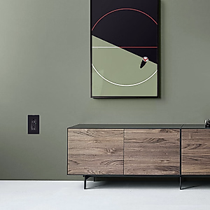 Black GFCI Outlet 15Amp 2PK,Nineleaf Black Outlets Receptacles,GFI Electrical Outlet with LED Indicator,Weather Resistant WR,Ground Fault Circuit Interrupters,120V,Wall Plates and Screws Included,ETL