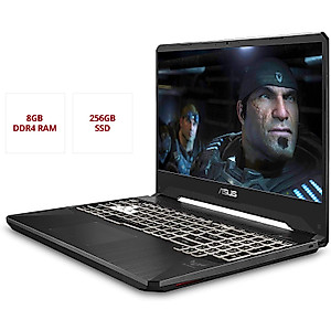 ASUS TUF FX505DT Gaming Laptop, 15.6” Full HD, AMD Ryzen 7 R7-3750H Processor, GeForce GTX 1650 Graphics, 8GB DDR4, 256GB PCIe SSD, Gigabit Wi-Fi 5, Windows 10 Home, FX505DT-WB72, RGB Keyboard