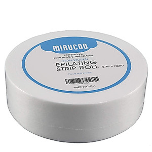 Mirucoo Non-woven Wax Strip Roll for Body and Facial Hair Removal, 2.75" x 100 Yards Pack Epilating Roll