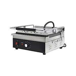 EASYROSE Panini Press Sandwich Maker 6 Slice Commercial Sandwich Press Grill, Electric Panini Maker with 15"x11" Non-Stick Iron Plate, 32-572°F Temp Control Indoor Grill for Steak, 1800W (CPG-175)