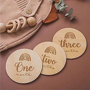 KKirafairy 14Pcs Wooden House Plate Round Carved Letter Disc Wooden Crafts Wood Burning for Door Hanger
