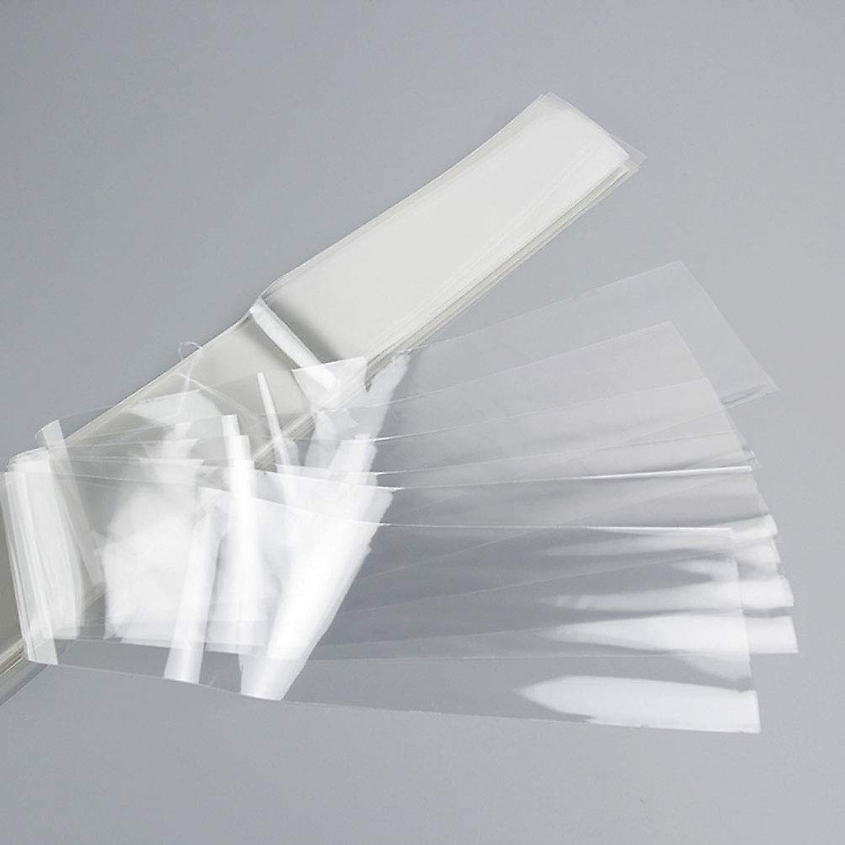 100 Pcs Long Flat Clear Bags Neck Tie Bag Gift Single Flower Wrapping Bag, 30 inch Long