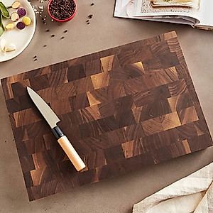 John Boos Walnut Blo WAL-CCB1812-175 Classic Collection Wood End Grain Chopping Block, 18" x 12" x 1.75"