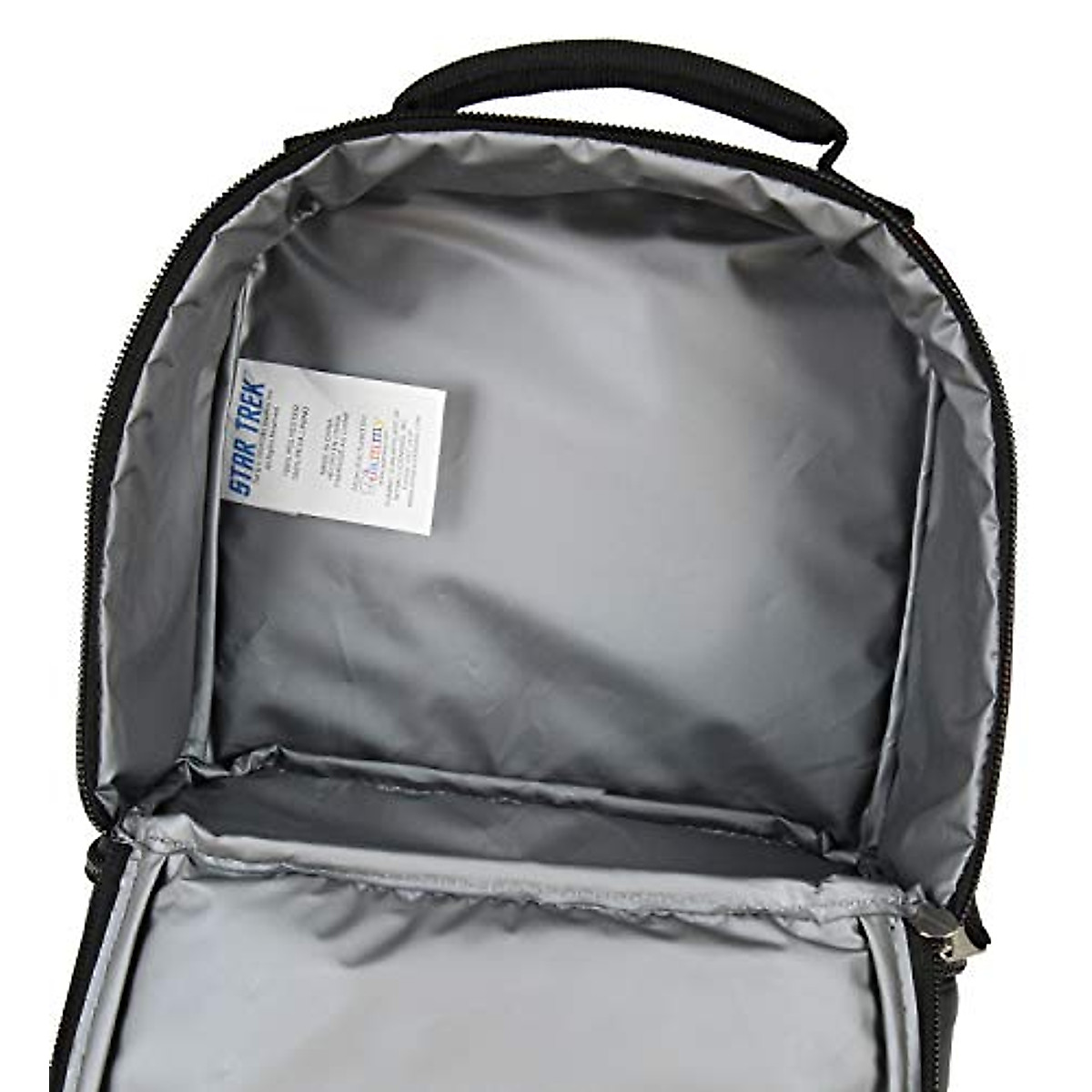 Star Trek The Original Series Spock Embroidered Science Officer Logo Dual Compartment Insulated Lunch Box Bag Tote