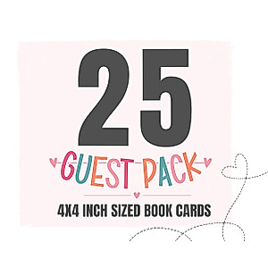 Mama Bee Books for Baby Shower Cards, Invitation Inserts Gender Neutral Book Request, Bring Book Instead of Cards Poem, Cute Storybook-Theme Ideas, 25 Pack