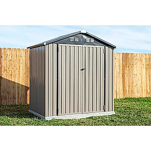 Arrow Sheds 6' x 4' Outdoor Steel Storage Shed, Tan