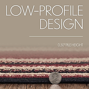 VHC Brands Jute Rug 48x72 w/Pad, Jute Area Rug, Accent Rug, Floor Decor, Braided, Connell Collection, Oval 48x72, Country Black