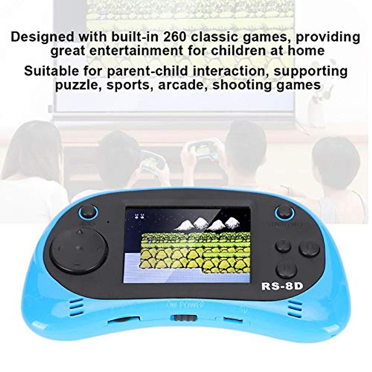 Mxzzand 2.5in Gaming Controller for Parent-Child Interaction(Blue)