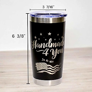 Made4You, 'Dogs Make a House a Home', Laser Engraved Stainless Steel Tumbler, 20 Oz., Dog Theme Gift, Black Color, Gift for Dog Lovers