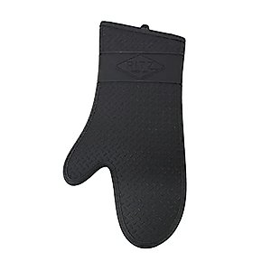 RITZ Food Service RZS685BK17 Silicone Oven Mitt, 685-Degree Heat Threshold, 17-Inch, Black