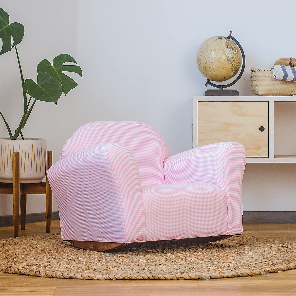 Keet Bubble Kids Rocking Chair, Roundy Rocking Kid's Chair, Comfortable and Durable Rocking Chair for Kids, Easy to Coordinate, Stylish Child Rocking Chair, Kids Rocking Chairs, Ages 2-5 Years, Pink